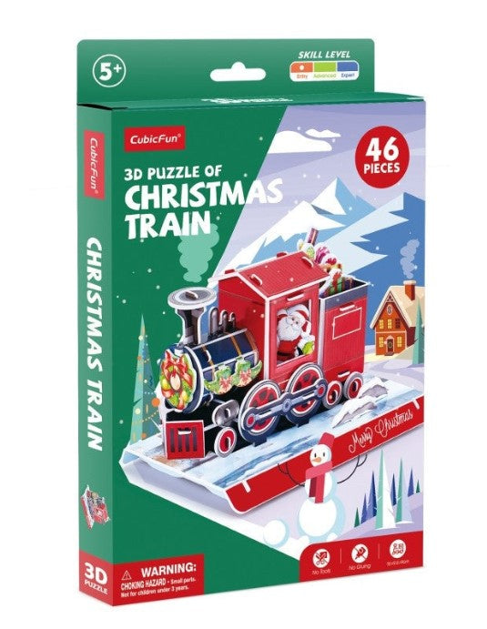 Mini Christmas Train 3D Puzzle- Cubic Fun – The Canterbury Playcentre Shop