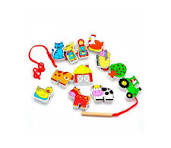Threading Farm Animal Blocks - Viga – The Canterbury Playcentre Shop