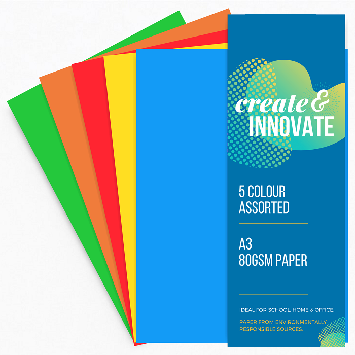 A3 Coloured paper 125 sheets – The Canterbury Playcentre Shop