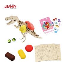 3D T-Rex Wooden Clay Kit - Jeanny – The Canterbury Playcentre Shop