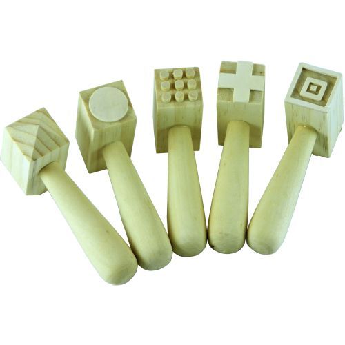 Wooden Clay Mallet Set 5pc - Anthony Peter – The Canterbury Playcentre Shop