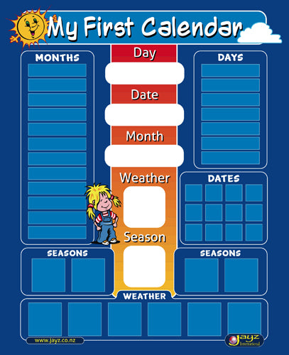 My First Calendar - Magnetic Chart – The Canterbury Playcentre Shop